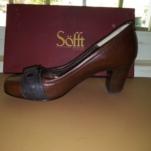 Sofft | Shoes | Nib Sooft Leona Brown Leather Pumps 95 | Poshmark